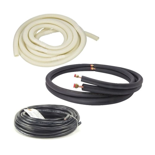 Ductless Mini Split Indoor Installation Kit - 1/4" x 3/8" Line Set - 50 ...