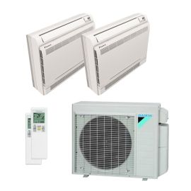 Daikin 18,000 BTU 17 SEER Dual Zone Floor Mounted Mini-Split Heat Pump ...