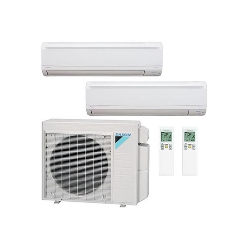 Daikin 18,000 BTU 18 SEER Dual Zone Wall Mounted Mini-Split Heat Pump ...