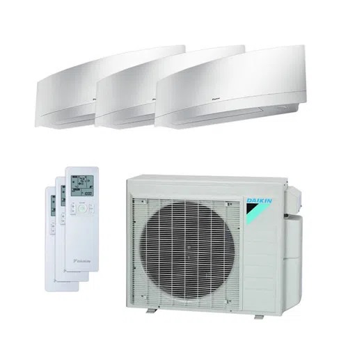 Daikin 36,000 BTU 22 SEER Tri Zone Wall Mounted Emura White Mini-Split ...
