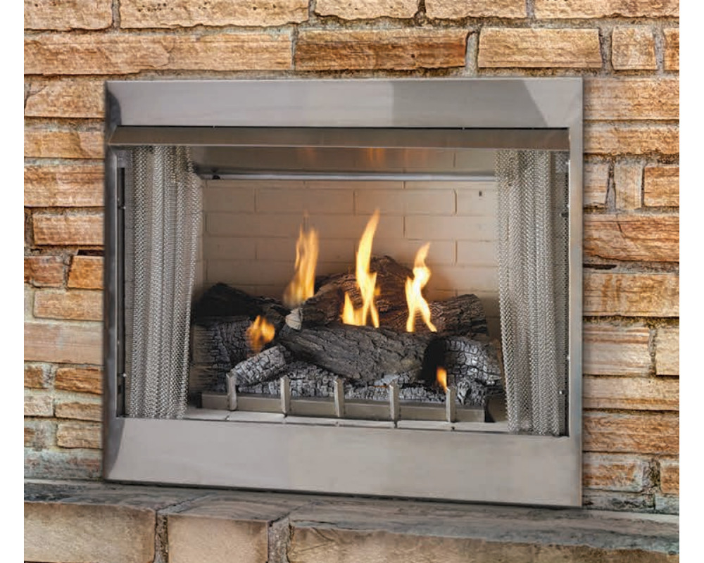 Empire Outdoor 36-Inch Stainless Steel Electronic Ignition Fireplace ...