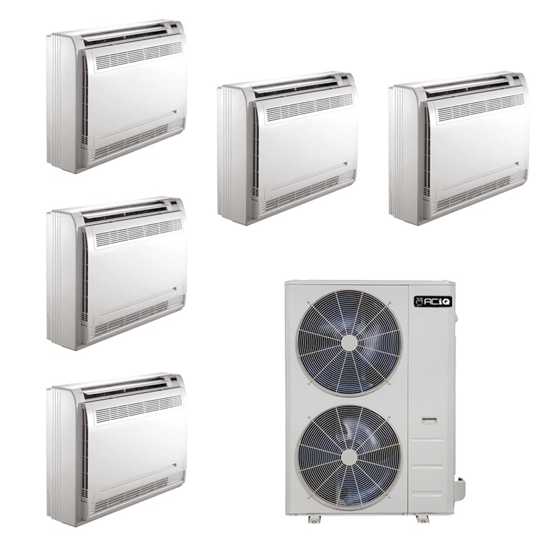 55,000 BTU 22 SEER2 ACiQ 5-Zone Floor Mounted Mini Split System - 12+12 ...