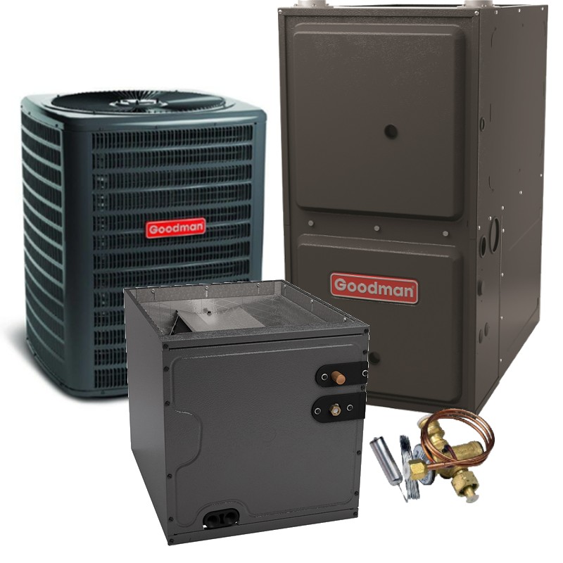 3 Ton 15.2 SEER2 97% AFUE 60,000 BTU Goodman Gas Furnace and Air ...