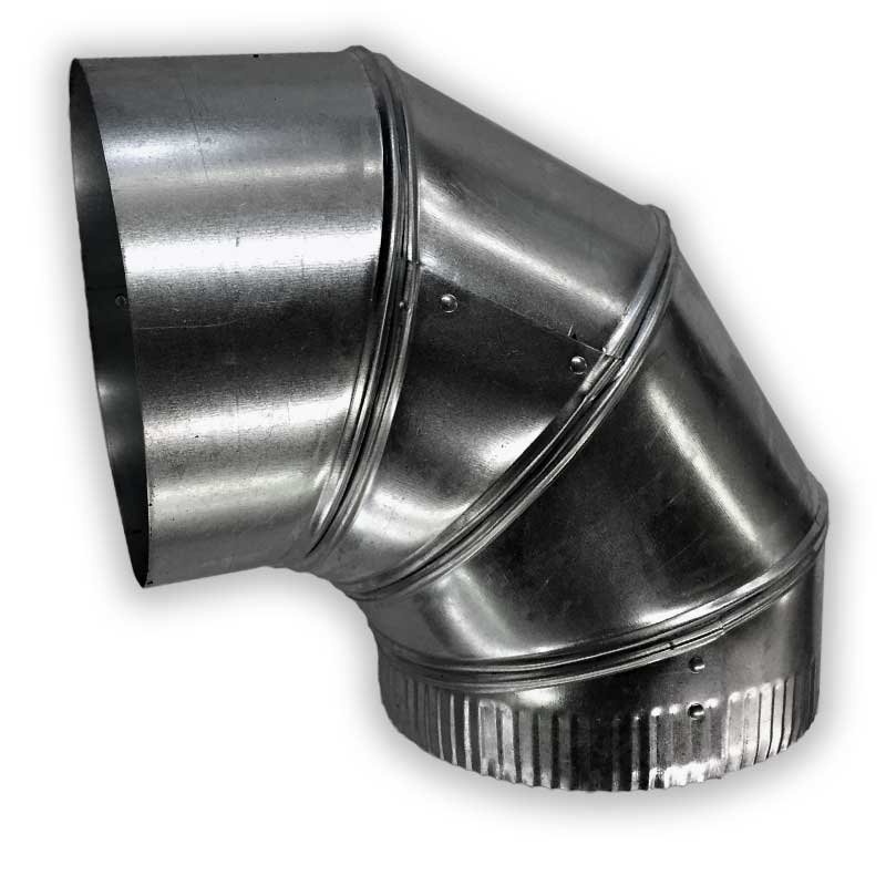 Precision Duct 6" Adjustable Elbow - 26 Gauge - ELBOW-26-GA-06 ...