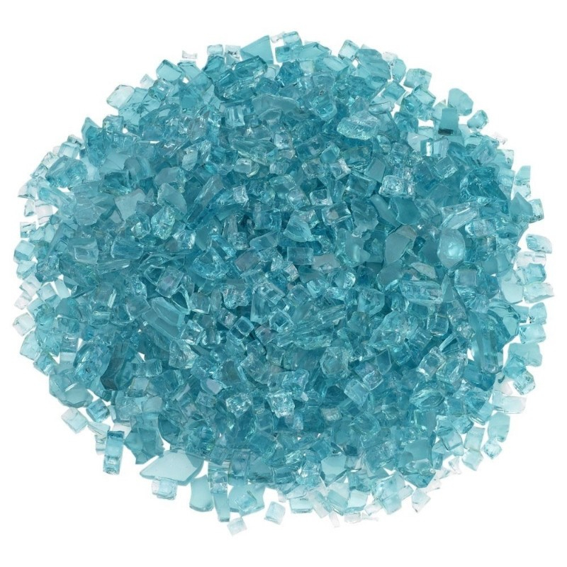 American Fire Glass 1/4 Inch Azuria Fire Glass - 10 Pounds - AFF-AZBL ...