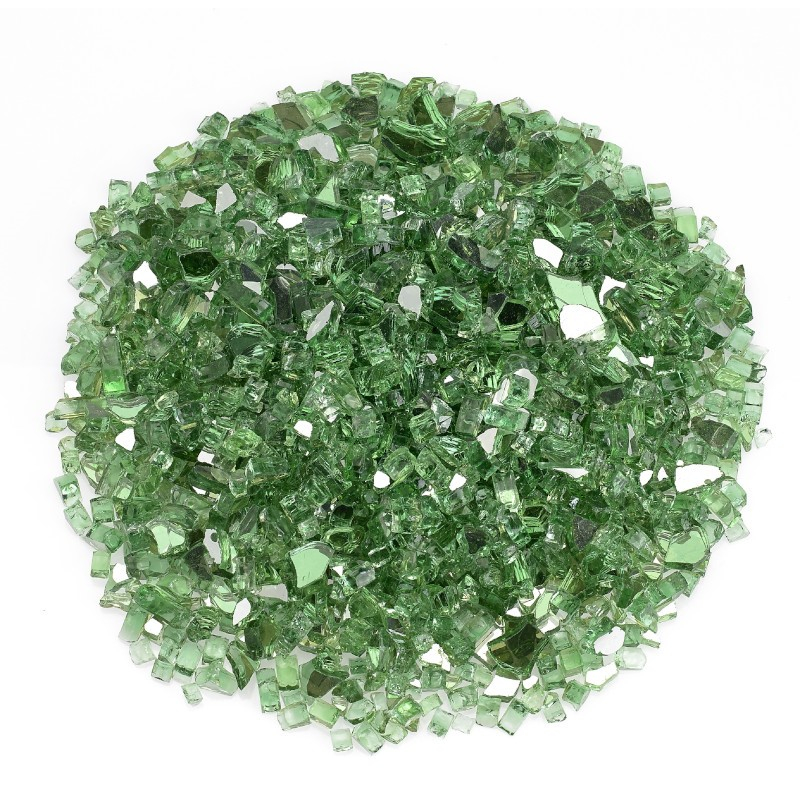 American Fire Glass 1/4 Inch Evergreen Fire Glass - 10 Pounds - AFF ...