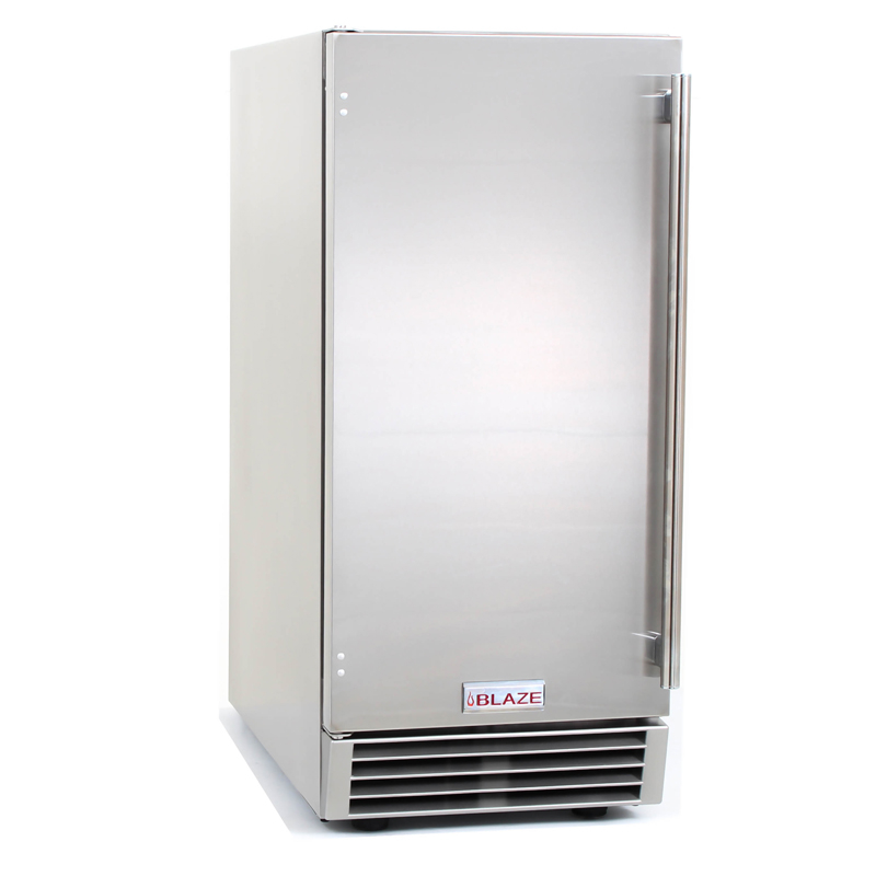 Blaze 50 Lb. 15-Inch Outdoor Rated Ice Maker With Gravity Drain - BLZ ...