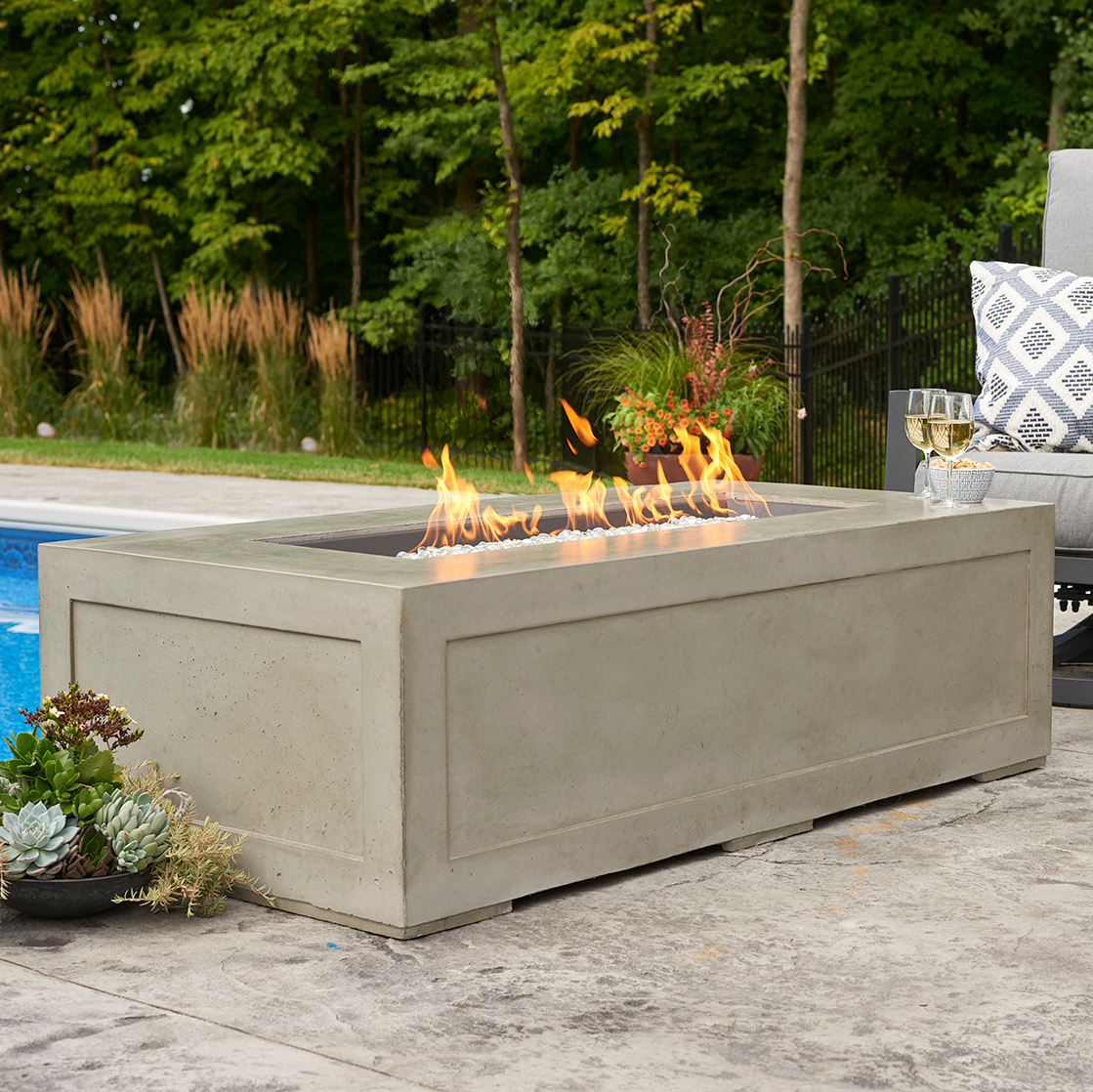 The Outdoor Greatroom Cove 60-Inch Linear Gas Fire Pit Table - CV-1242 ...
