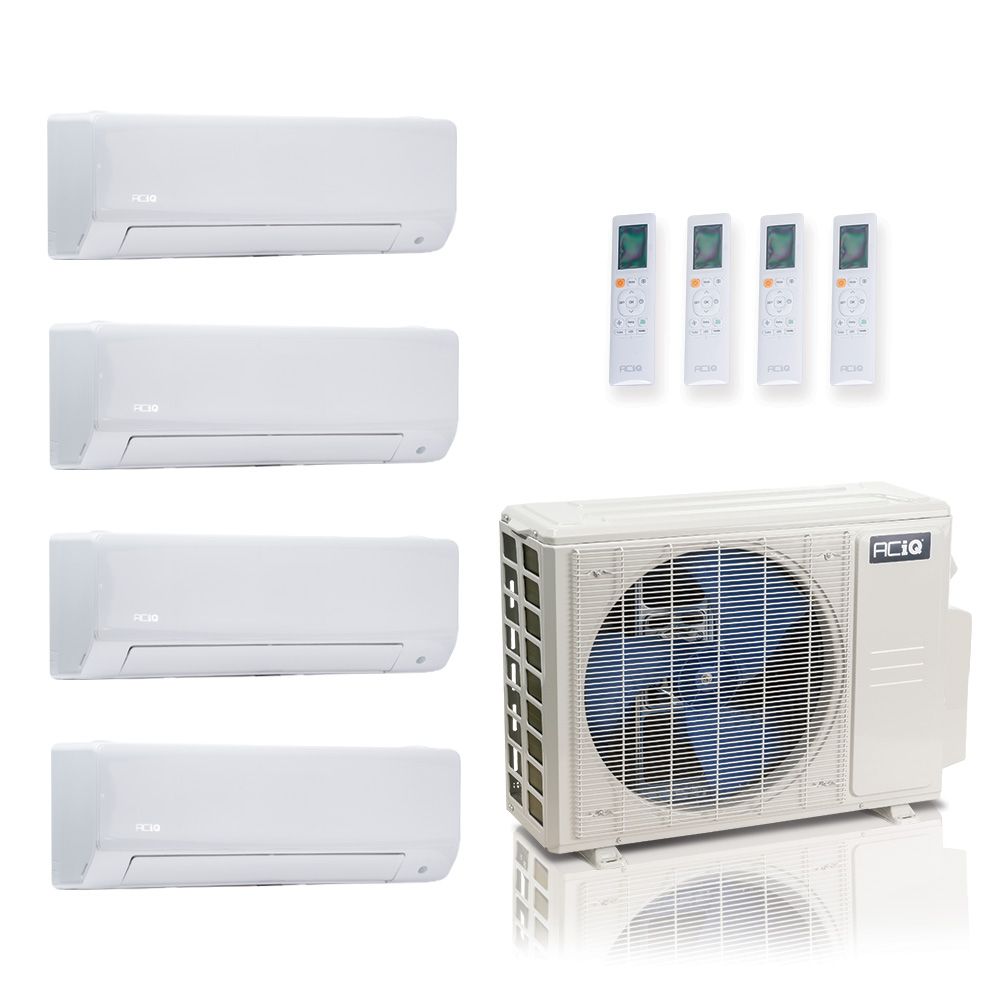 27,000 BTU 25 SEER2 ACiQ Standard 4-Zone Wall Mount Mini Split System ...