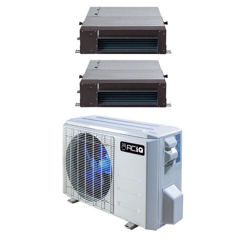 36,000 BTU 20 SEER2 ACiQ 2-Zone Concealed Duct Mini Split System - 24 ...