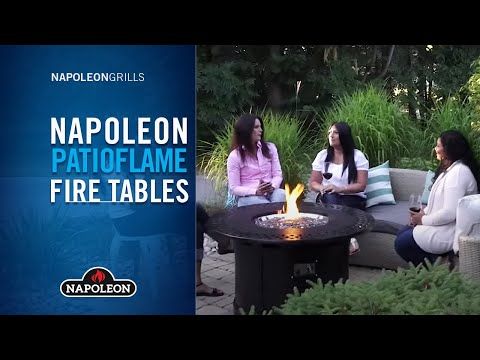 Napoleon Hamptons Square PatioFlame Fire Pit Table - HAMP2-GY ...