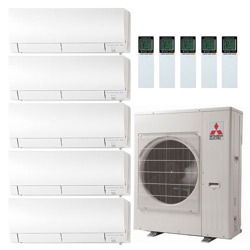 40,500 BTU Mitsubishi 5-Zone Mini Split for Small Homes | HVACDirect.com
