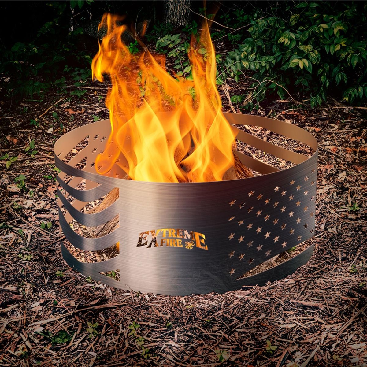 Extreme Fire American Flag Steel Fire Ring - 50003 | HVACDirect.com
