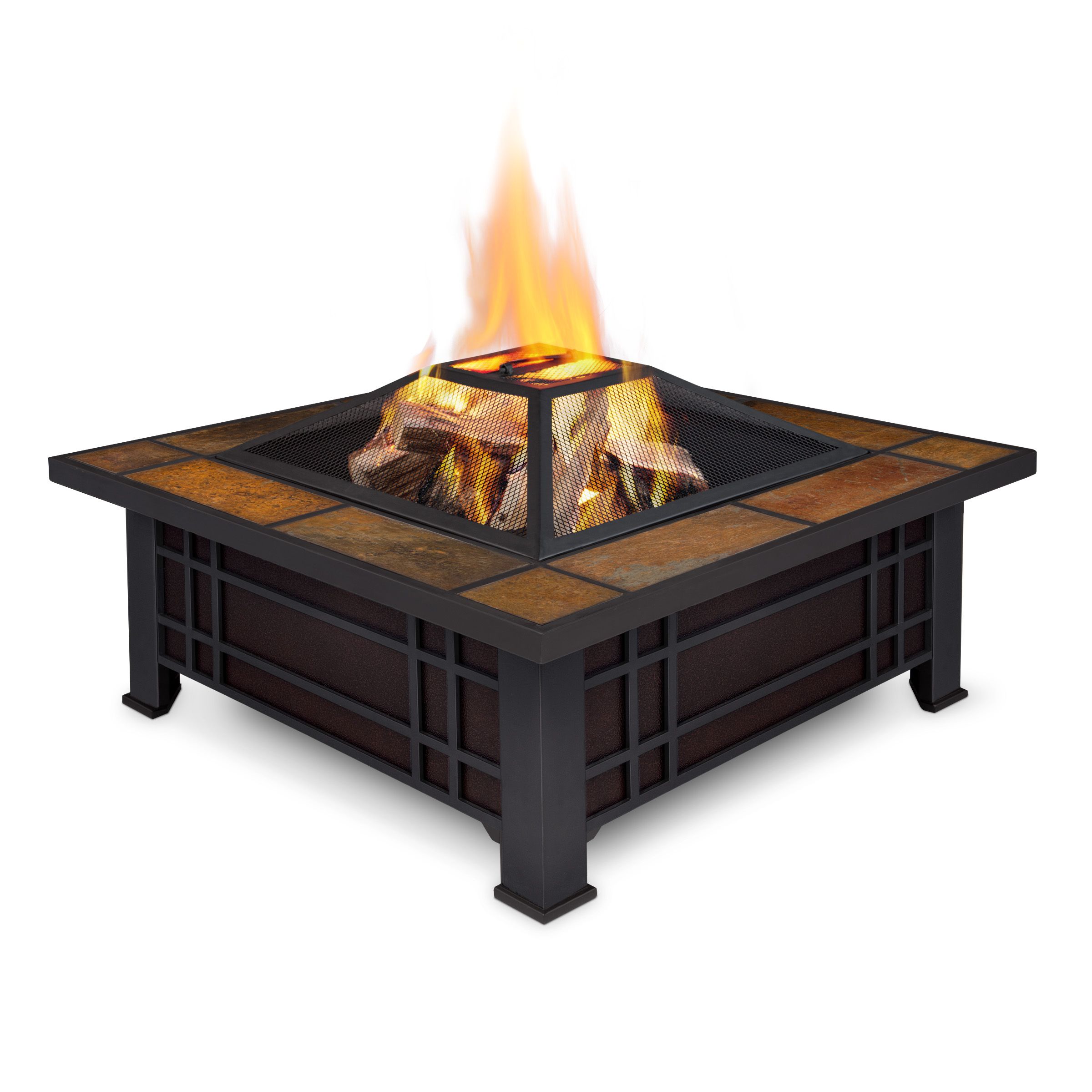 Real Flame Morrison - Black Wood Burning Fire Pit - 906-BK | Fire Pits ...