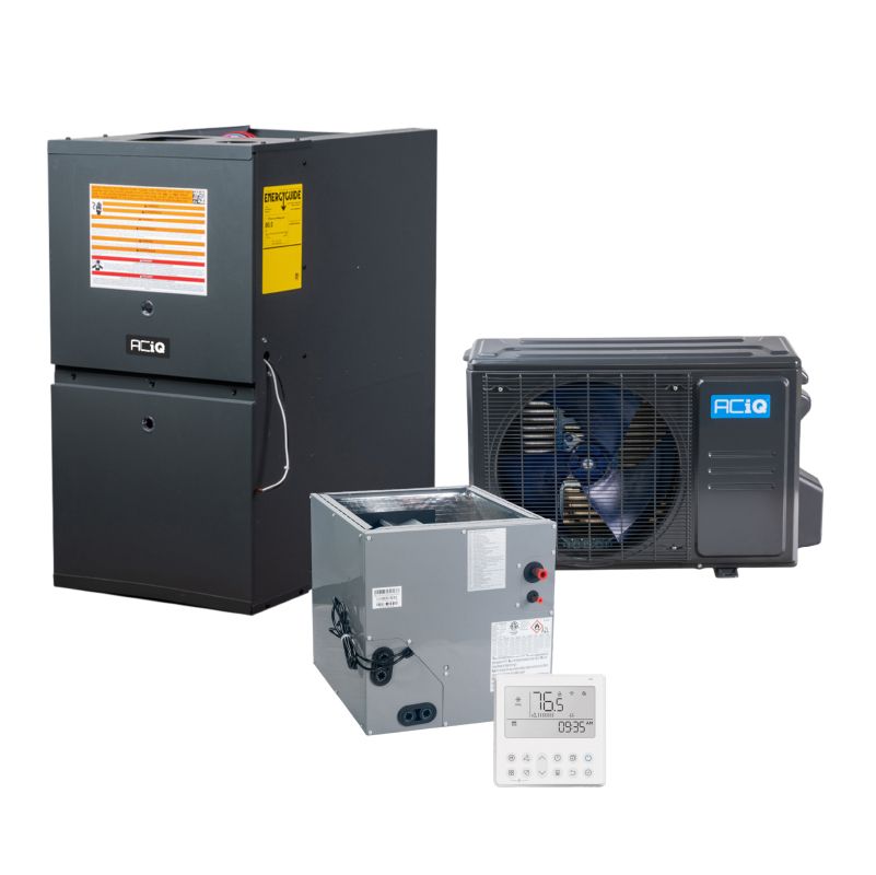 ACiQ 1.5 Ton 16 SEER2 80% AFUE 80,000 BTU Low NOx Furnace & AC System ...
