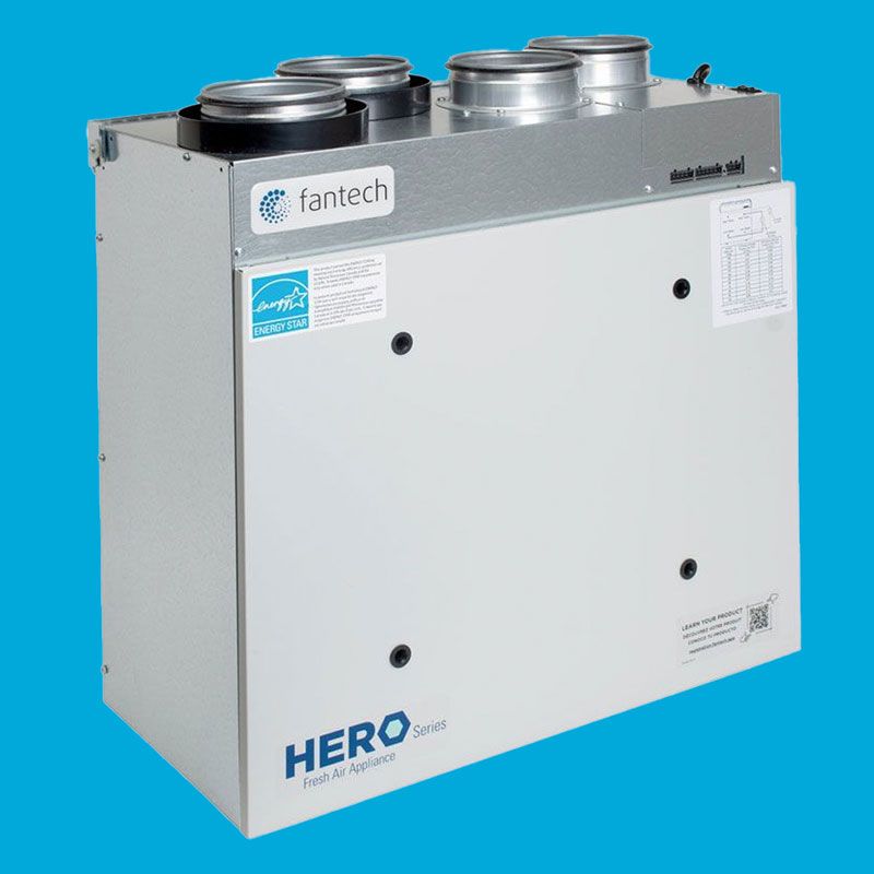 Fantech HERO® 200H Fresh Air HRV, 203 cfm, ENERGY STAR Certified ...