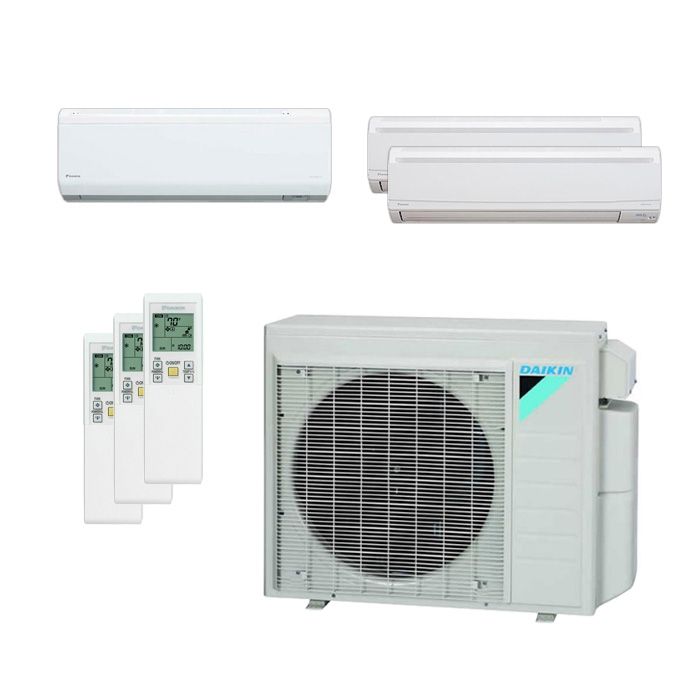 Daikin 24,000 BTU 17 SEER Tri Zone Wall Mounted Mini-Split Heat Pump ...