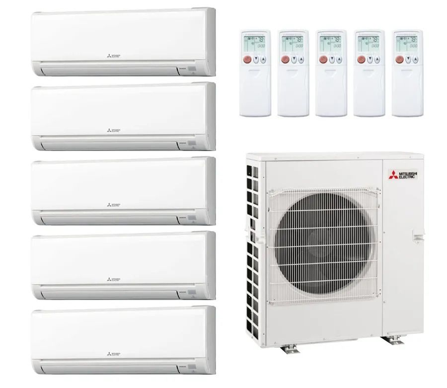 Mitsubishi Five Zone Mini Split System - Design Your Own R454B | HVACDirect.com