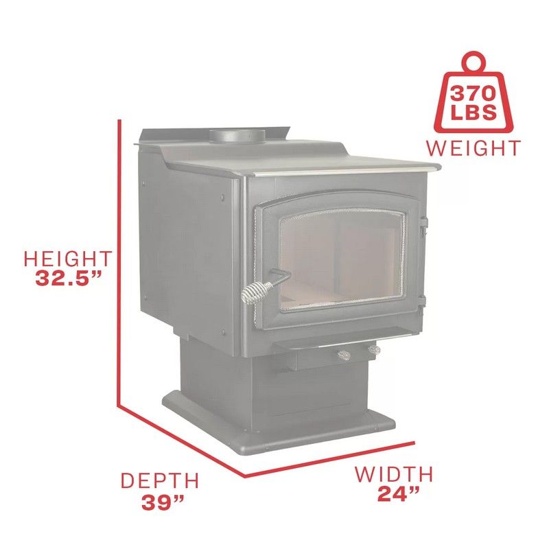 Ashley Extra Large Wood Burning Stove With Blower - Heats Up To 3200 ...