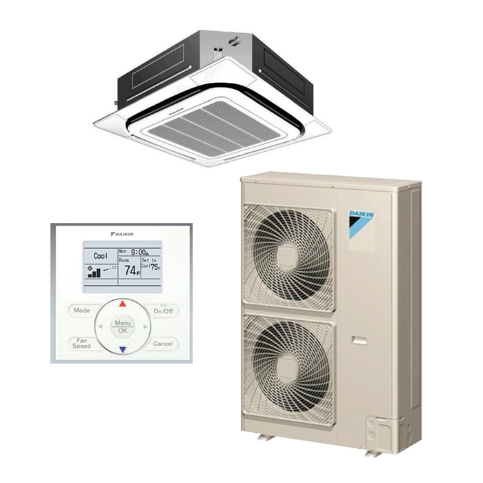 Daikin SkyAir FCQ Series 36,000 BTU 17.9 SEER Single Zone Ductless Mini ...