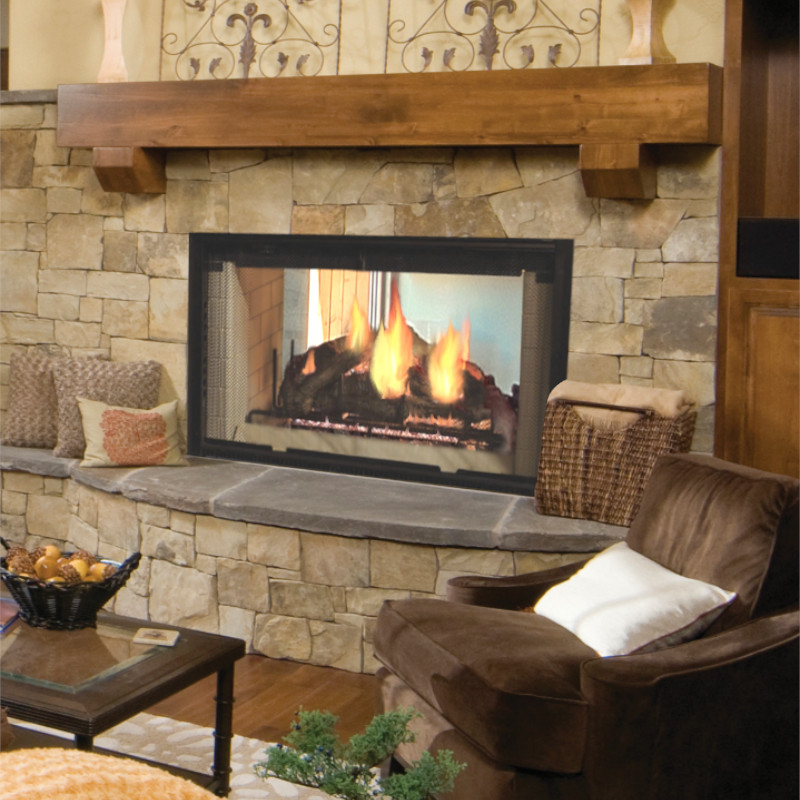 Majestic See Through Wood Burning Fireplace- DSR42 | HVACDirect.com