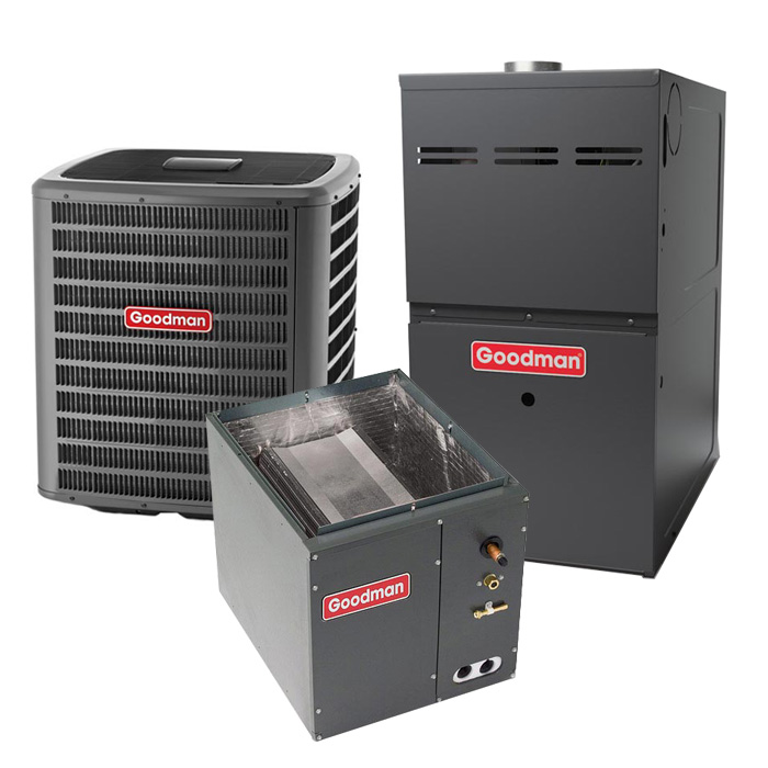 Goodman 5 Ton 15.5 SEER 80% AFUE 100,000 BTU Furnace and Air ...