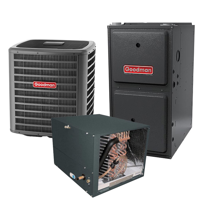 Goodman 2 Ton 18 SEER 96% AFUE 60,000 BTU Furnace and Air Conditioner ...