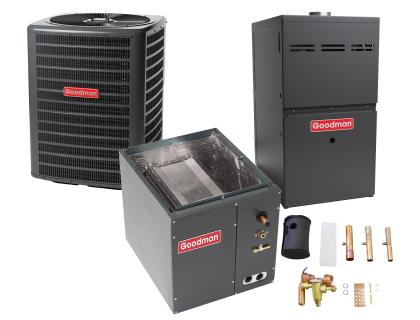 Goodman 4 Ton 13 SEER 80% AFUE 100,000 BTU Gas Furnace and Air ...