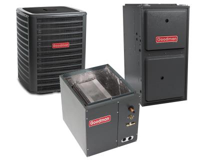Goodman 3.5 Ton 14 SEER 96% AFUE 100,000 BTU Gas Furnace and Air ...