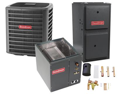 Goodman 4 Ton 15 SEER 96% AFUE 100,000 BTU Gas Furnace and Air ...