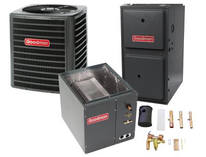 Goodman 4 Ton 14 SEER 96% AFUE 80,000 BTU Gas Furnace and Heat Pump ...
