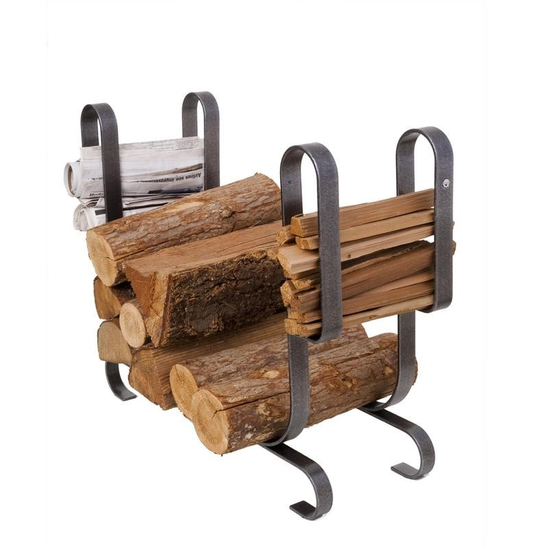 Enclume Large Modern Fireplace Log Rack Hammered Steel Finish - LR19A ...