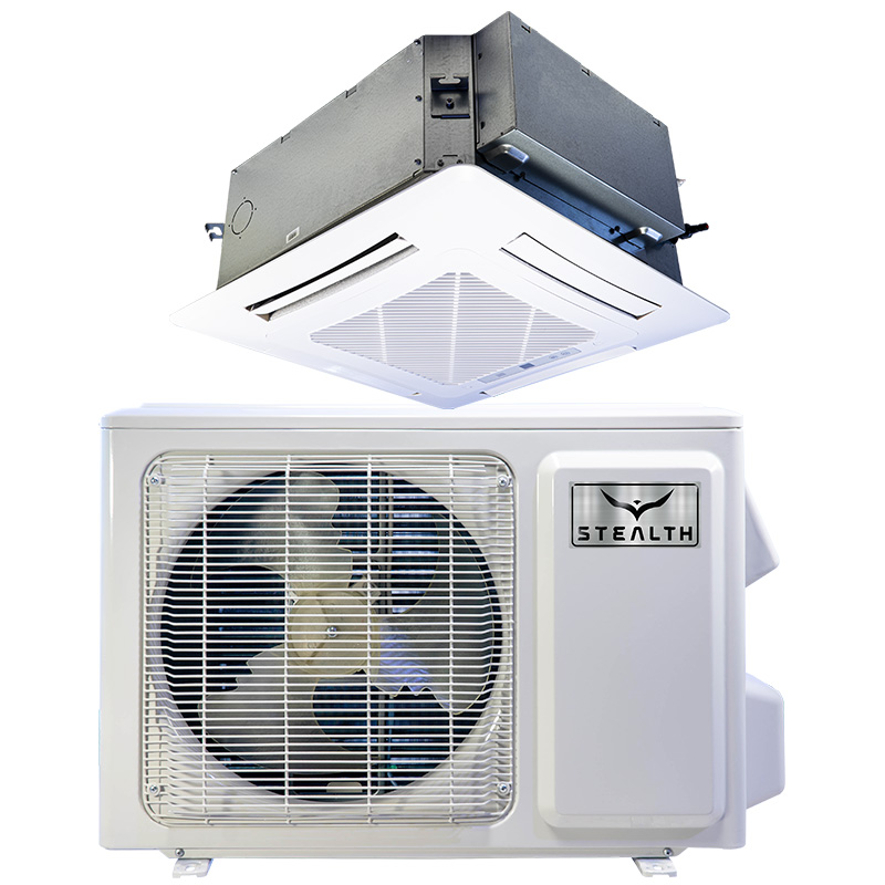 Mitsubishi 18,000 BTU 24.6 SEER Single Zone Heat Pump System - Ceiling ...