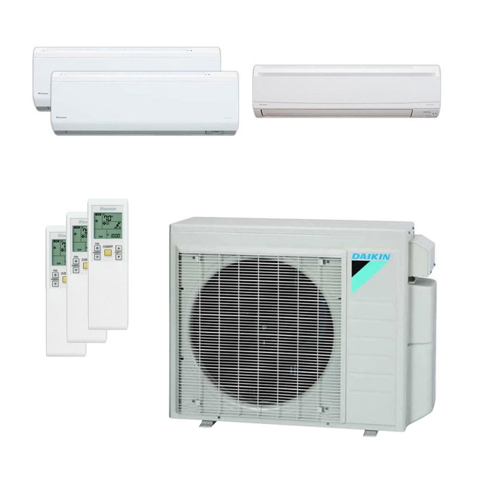 Daikin 24,000 BTU 17 SEER Tri Zone Wall Mounted Mini-Split Heat Pump ...