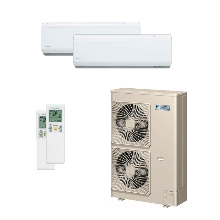 Daikin 48,000 BTU 19 SEER Dual Zone Wall Mounted Mini-Split Heat Pump ...