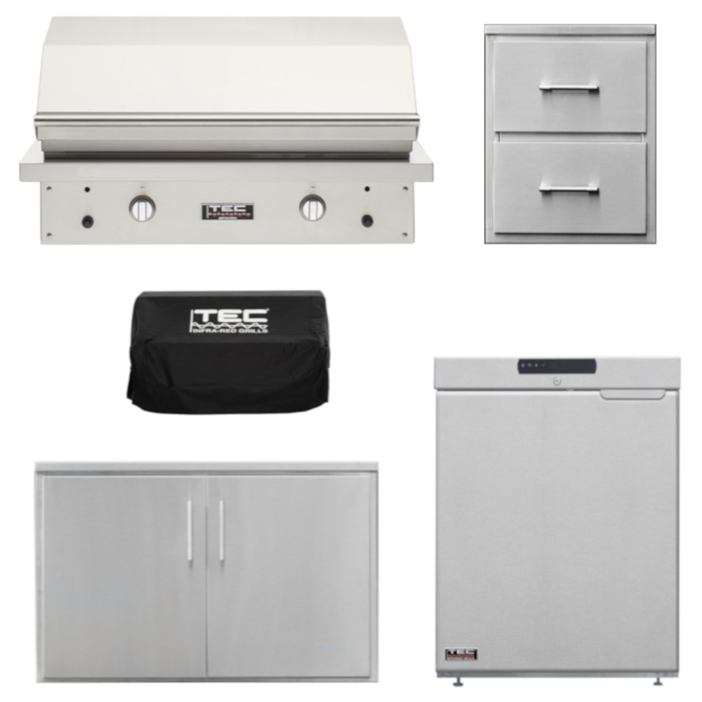 TEC Grills Patio FR-2 44-Inch 5-Piece Built-In Grill Package ...