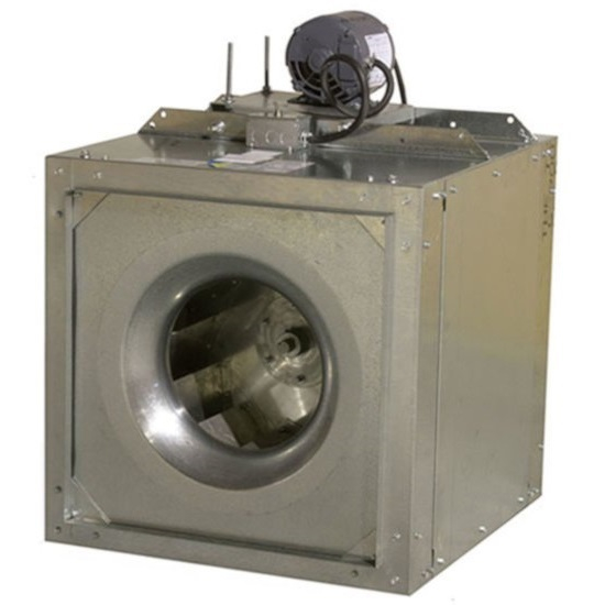 S&P SQB08 Belt Drive Square Inline Centrifugal Duct Fan .25 HP 876 CFM ...