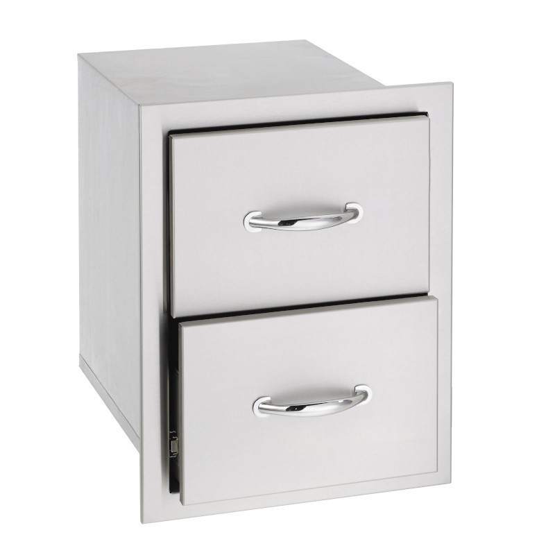 Summerset 17 Inch Stainless Steel Double Access Drawer - SSDR2-17 ...