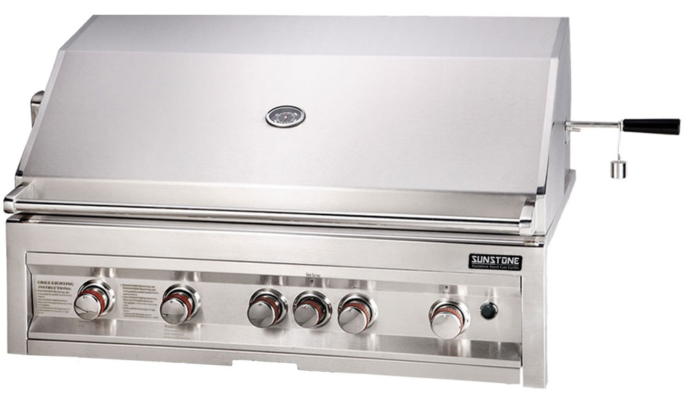 Sunstone 5 Burner 42 Inch Built-In Gas Grill With Rotisserie - SUN5B-IR ...